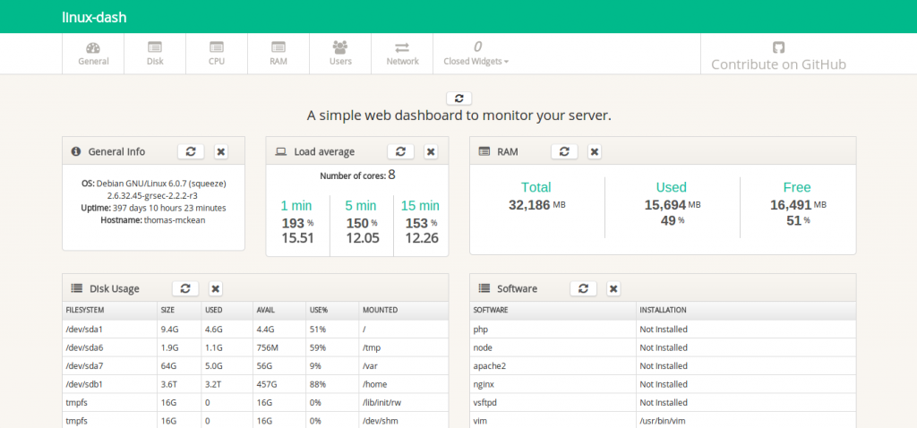 Installing Linux Dash A Simple Dashboard For Linux Bite Of Tech